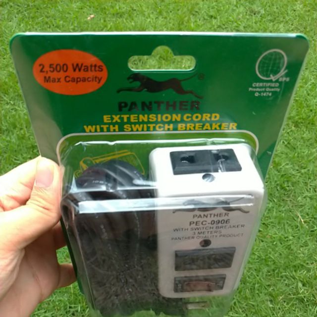 Panther Extension Cord PEC-0906 Heavy Duty 3 Meters | Shopee Philippines