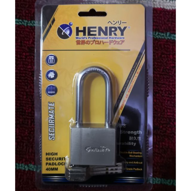 Henry Padlock Long Shackle (HLP-40 / HLP-50) | Shopee Philippines