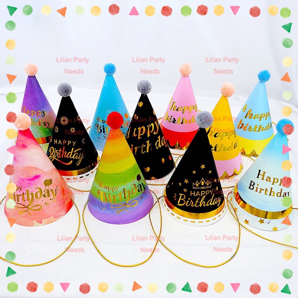 𝐋𝐢𝐥𝐢𝐚𝐧 𝐏𝐚𝐫𝐭𝐲 𝐍𝐞𝐞𝐝𝐬 1PC Fashion Paper Party Hats Kids Hat Birthday Party ...