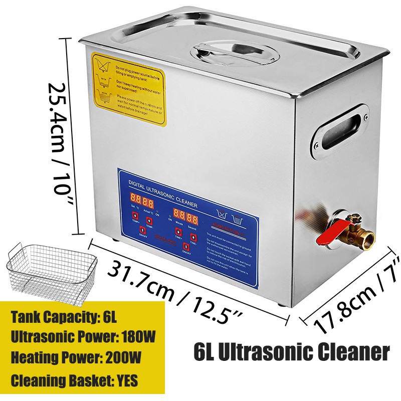 VEVOR 1.3L 2L 3L 6L 10L 15L 22L 30L Ultrasonic cleaner Dishwasher ...