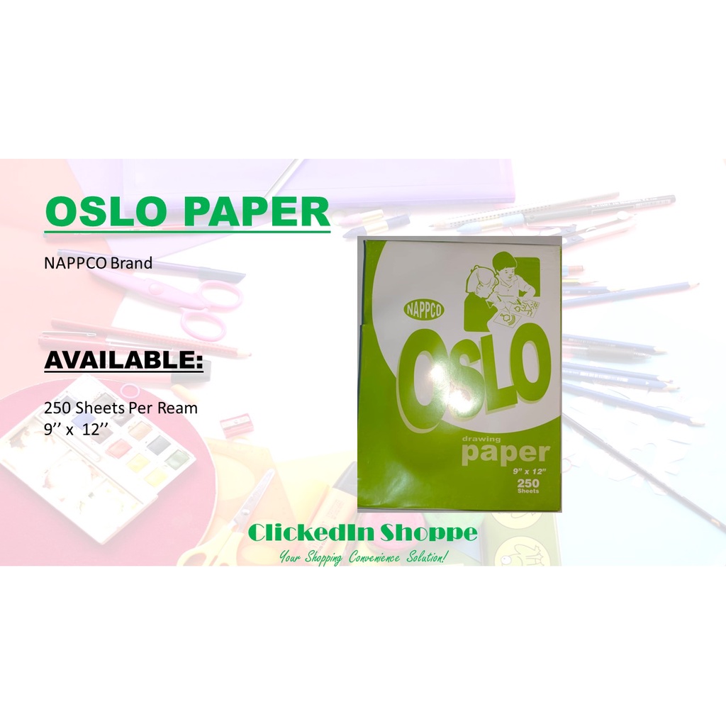 Oslo Paper 250 Sheets Per Ream 9'' x 12'' | Shopee Philippines