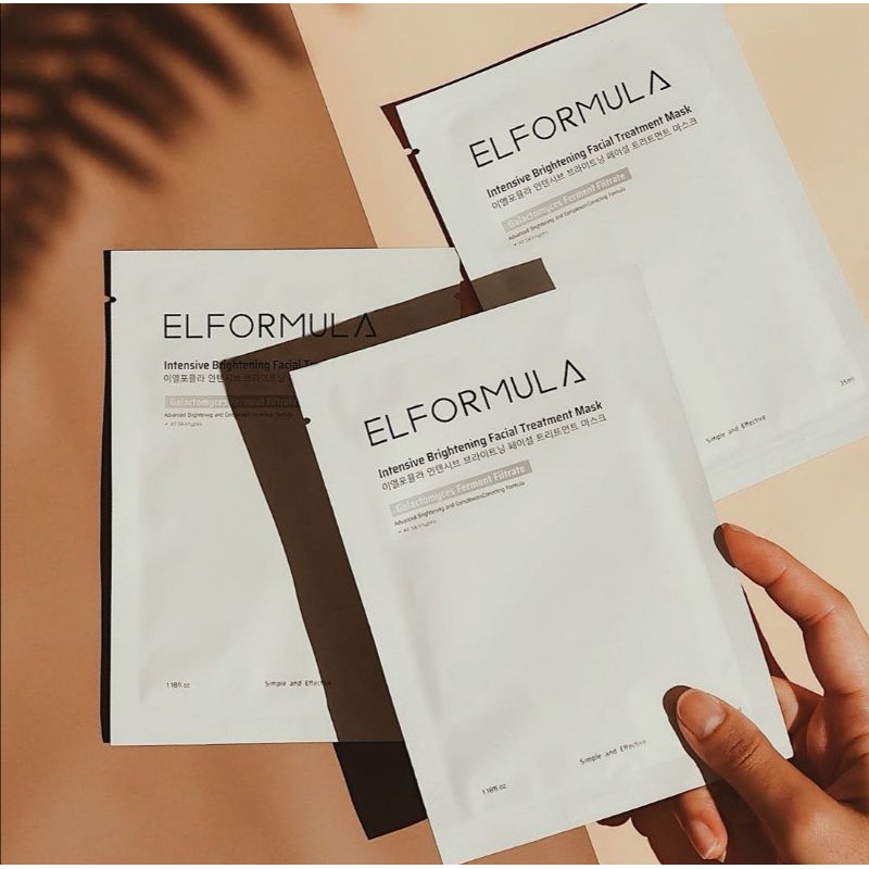 Elformula Intensive Brightening Facial Treatment Mask (1 Box) | Shopee ...