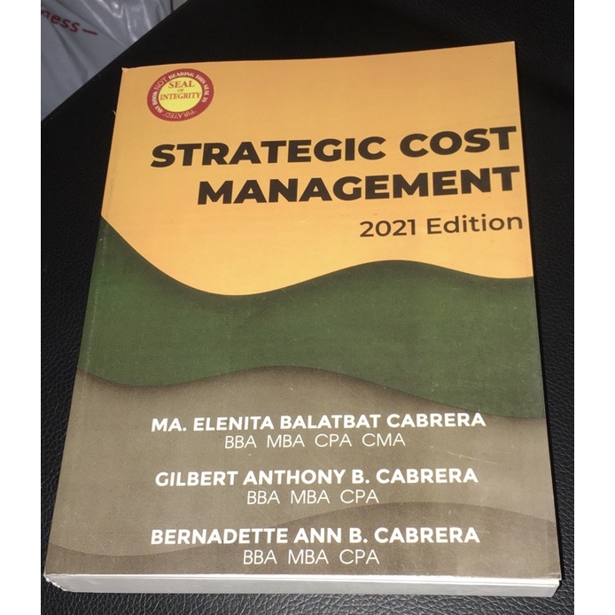 Strategic Cost Management 2021 edition by cabrera | Shopee Philippines