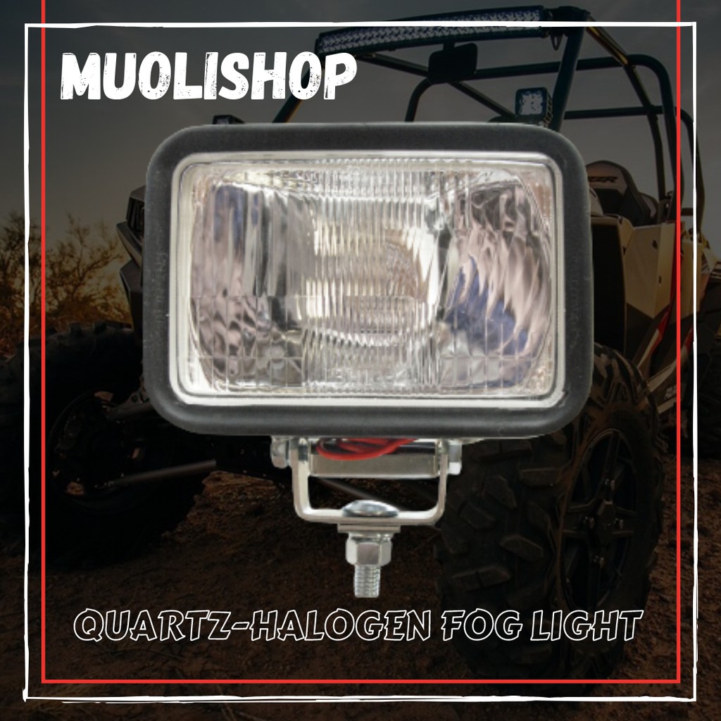 12V 55W Rectangular Quartz-Halogen Fog Light Driving Light | Shopee ...