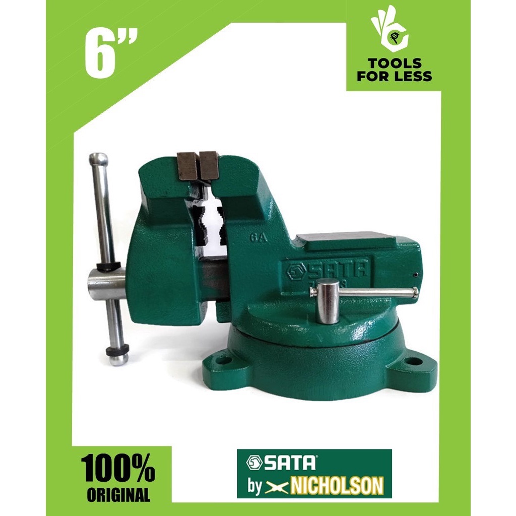 Sata by Nicholson Heavy Duty Steel Swivel Bench Vise 6" | Shopee ...