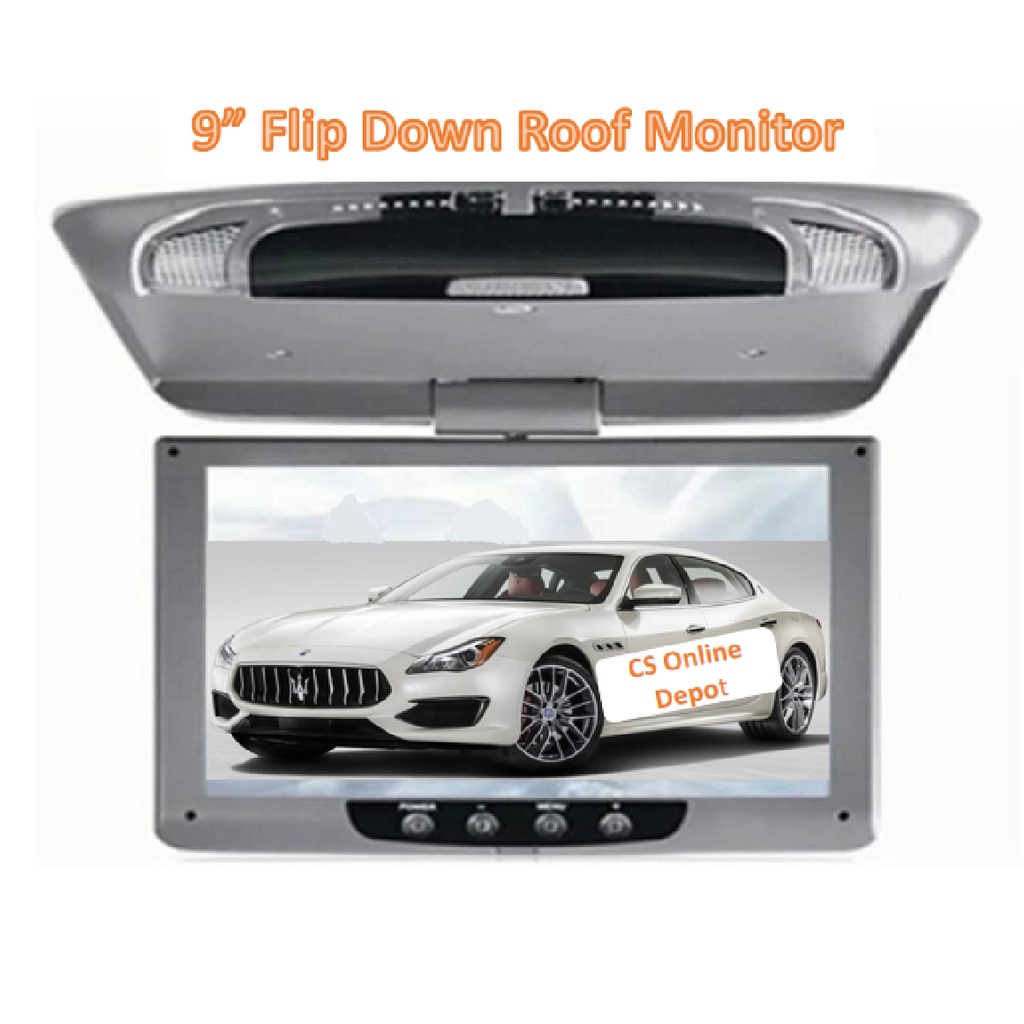 Car Roof Monitor Car TV Car 9" Super Slim Full HD Flip down Roof ...