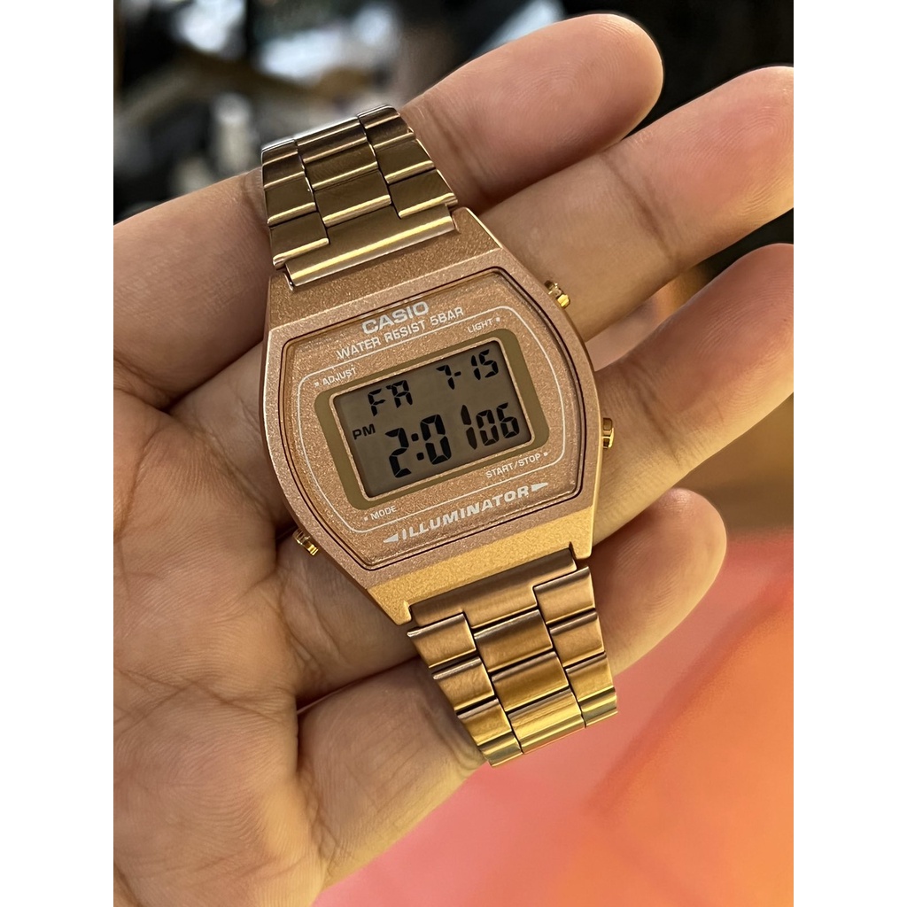 ORIGINAL CASIO Digital Vintage Rose Gold Ladies Watch B640WC-5A / CASIO ...