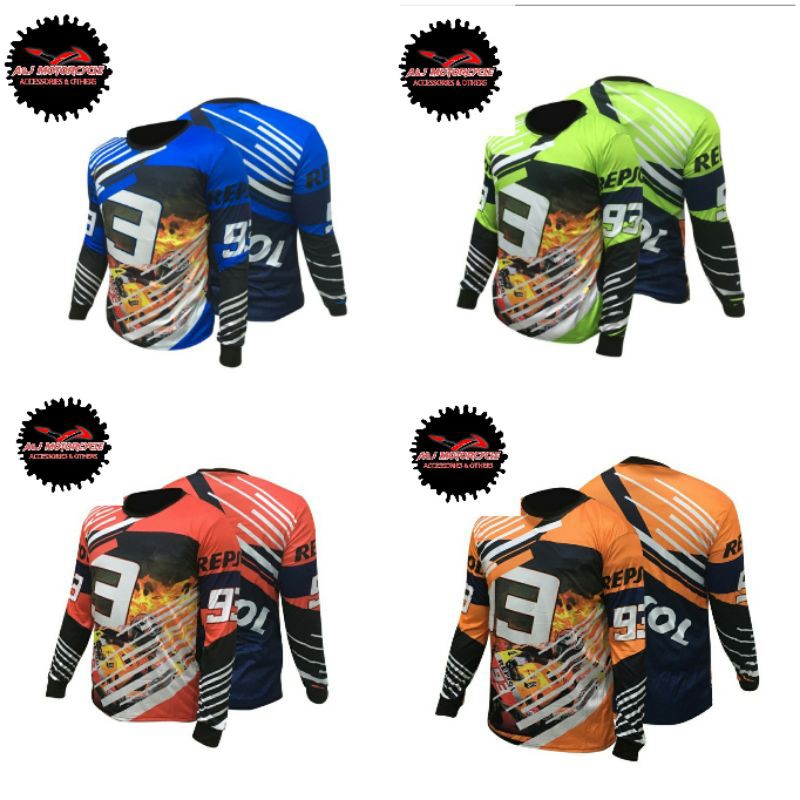 Repsol Long-Sleeve Jersey Full Sublimation | Shopee Philippines