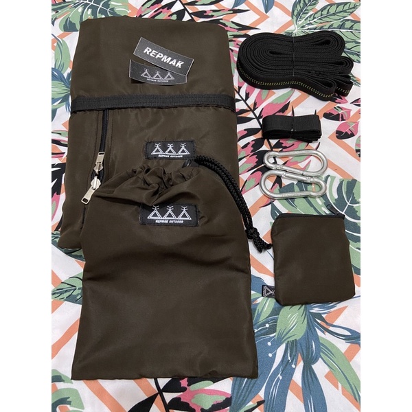 RepmaK Heavy Duty Cocoon-type Hammock / Outdoor hammock with carab and ...