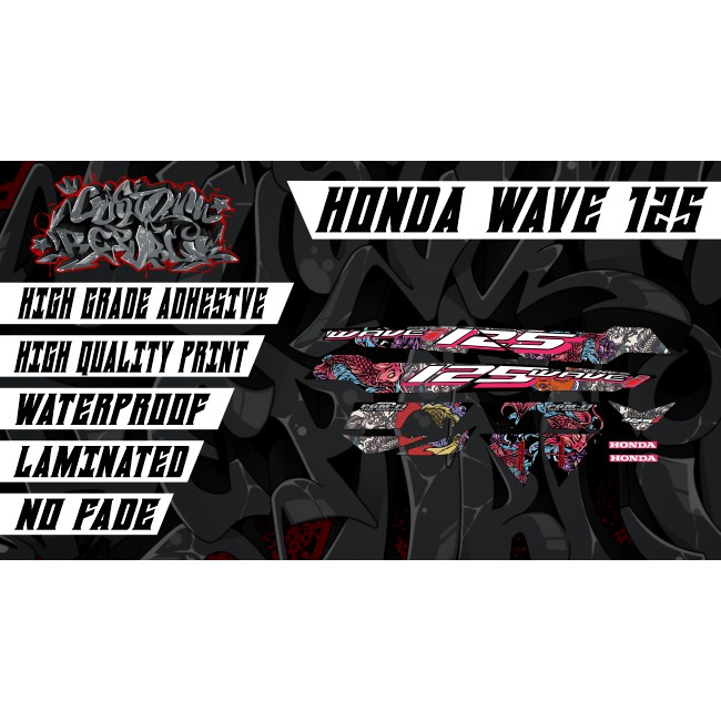 Honda Wave i 125 Custom Design Decals Set D2 | Shopee Philippines
