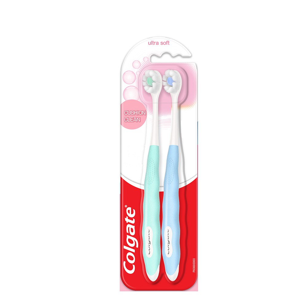 Colgate Cushion Clean Soft Toothbrush Twin Pack - Save 50% on 2nd Brush ...