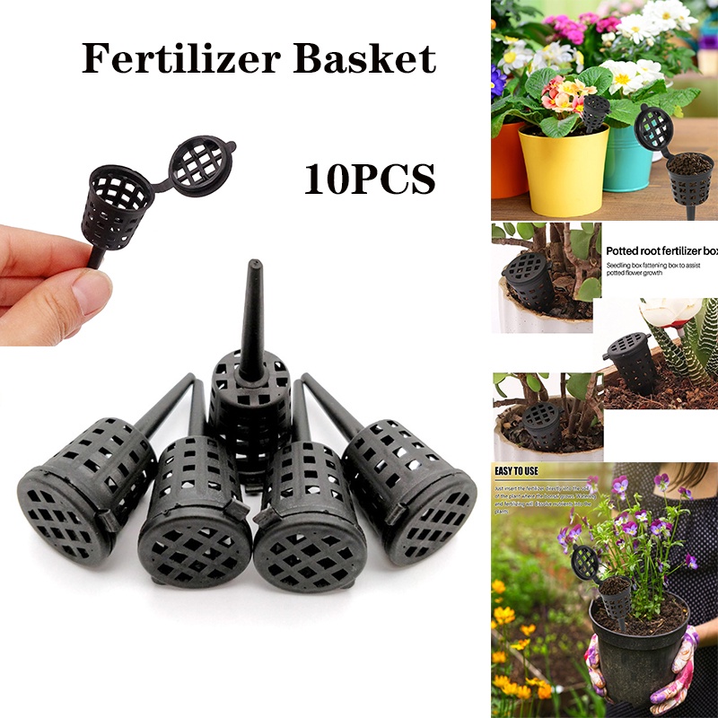 10PCS Plants Fertilizer Basket Planting Nutrition Cups with Lid for ...