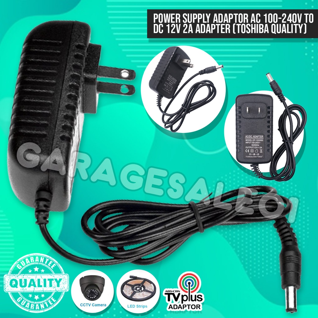 TV Plus Charger Adapter 12V 2AMP Power Adaptor | Shopee Philippines