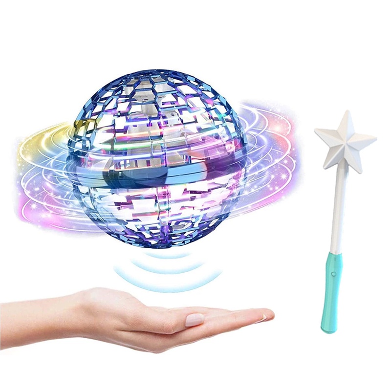 RC Mini Drone Flying Ball Spinner Toy Hand Controlled Drone Helicopter ...