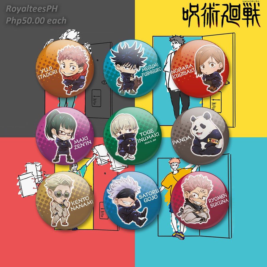 Jujutsu Kaisen Button Pins / Badge | Shopee Philippines
