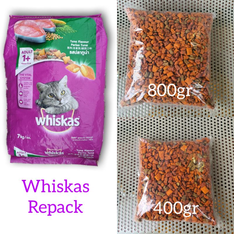 WHISKAS 400gr Clear Plastic - Whiskes Indoor Adult Cat Food Wiskas ...
