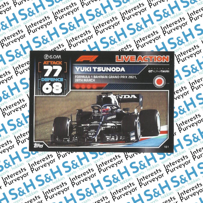 Attax 2022 Turbo Card LA AT TSUNODA 181 F1 Formula 1 original | Shopee ...