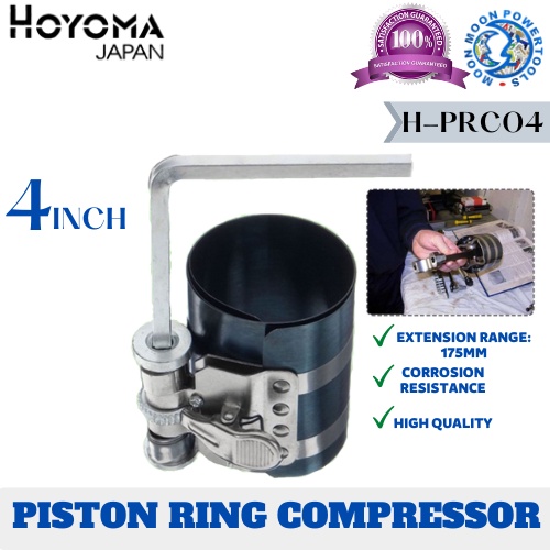 HOYOMA JAPAN Piston Ring Compressor 4" Inch Adjustable Piston Installer ...