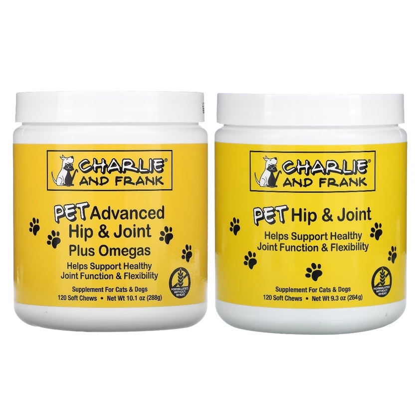 Charlie & Frank Pet Advanced Hip & Joint or Advanced Plus Omegas For ...