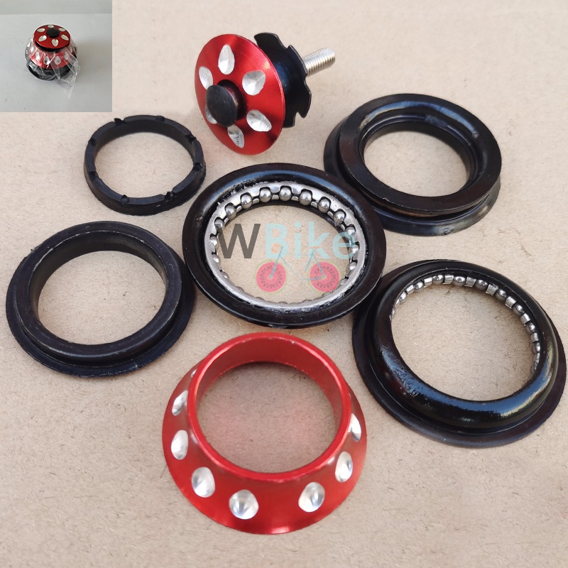 Bike Alloy Bicycle Headset Tapered Mountain Bike headset 44mm MTB Straight Tube Front Fork ...