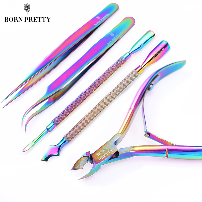 Born Pretty Nail Cuticle Nipper Scissors Stainless Steel Tweezer ...
