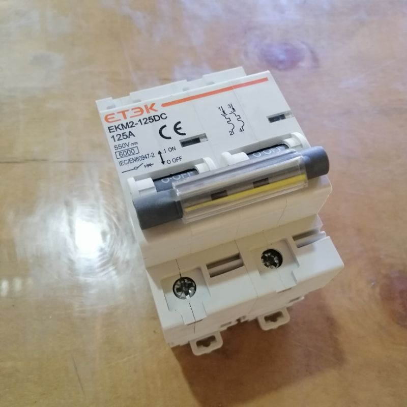 125A DC MCB ETEK- 2P | Shopee Philippines
