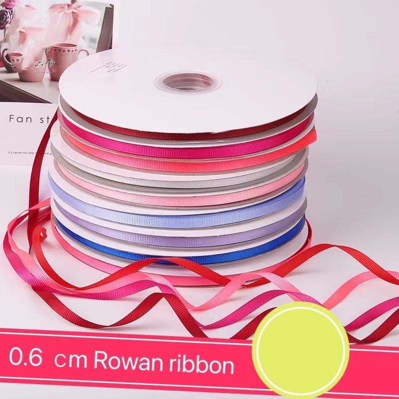 100Yards/Roll 0.6cm threaded ribbon satin ribbon ribbon holiday festive ...