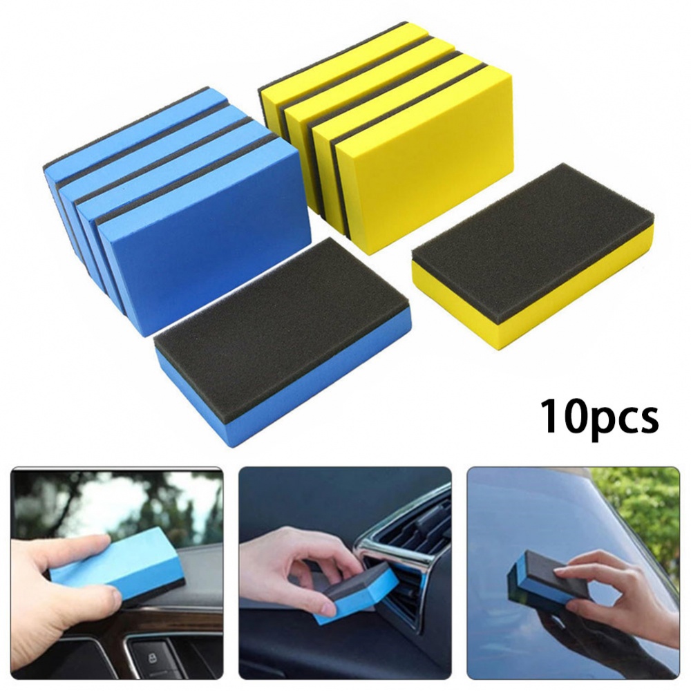 10x Car Auto Soft Coating Sponge Glass Nano Wax Coat Applicator ...