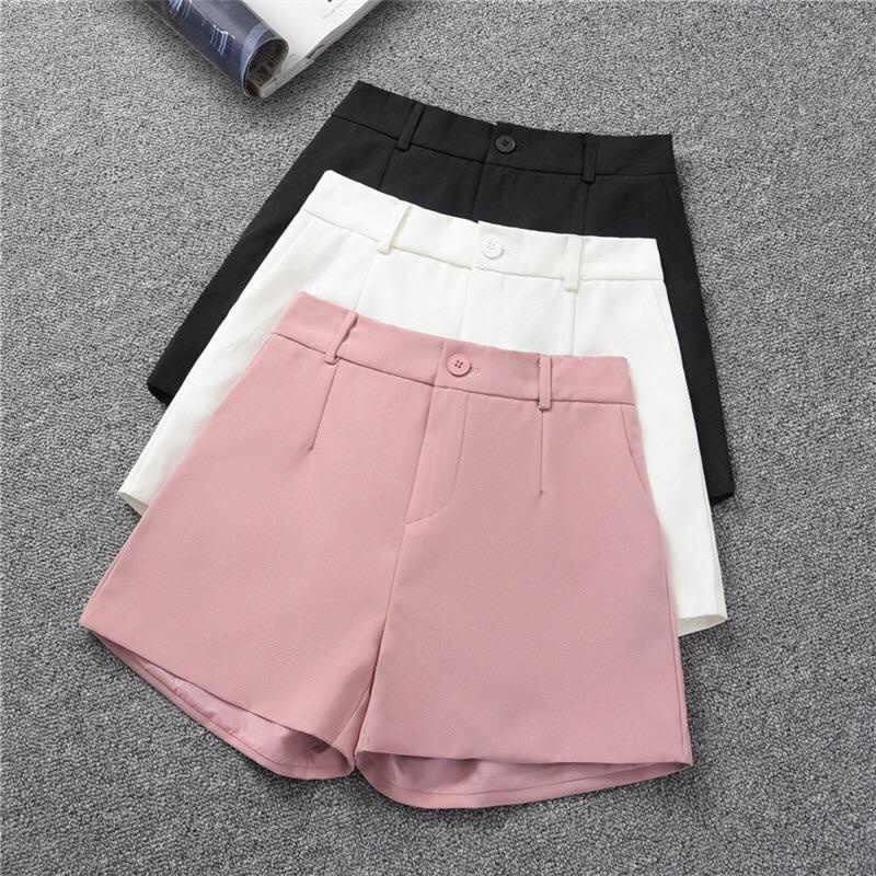 Oversize shorts, A-line wide-leg shorts, women's high waist, casual ...