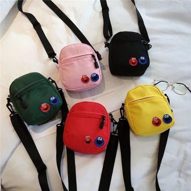 Cartoon Small Shoulder Bags Funny Crossbody Bag Fashion Sesame Street ...
