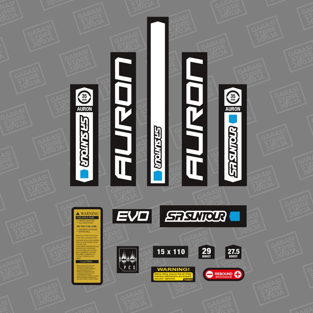 Suntour Auron Boost Evo 2021 Fork Sticker Decal | Shopee Philippines