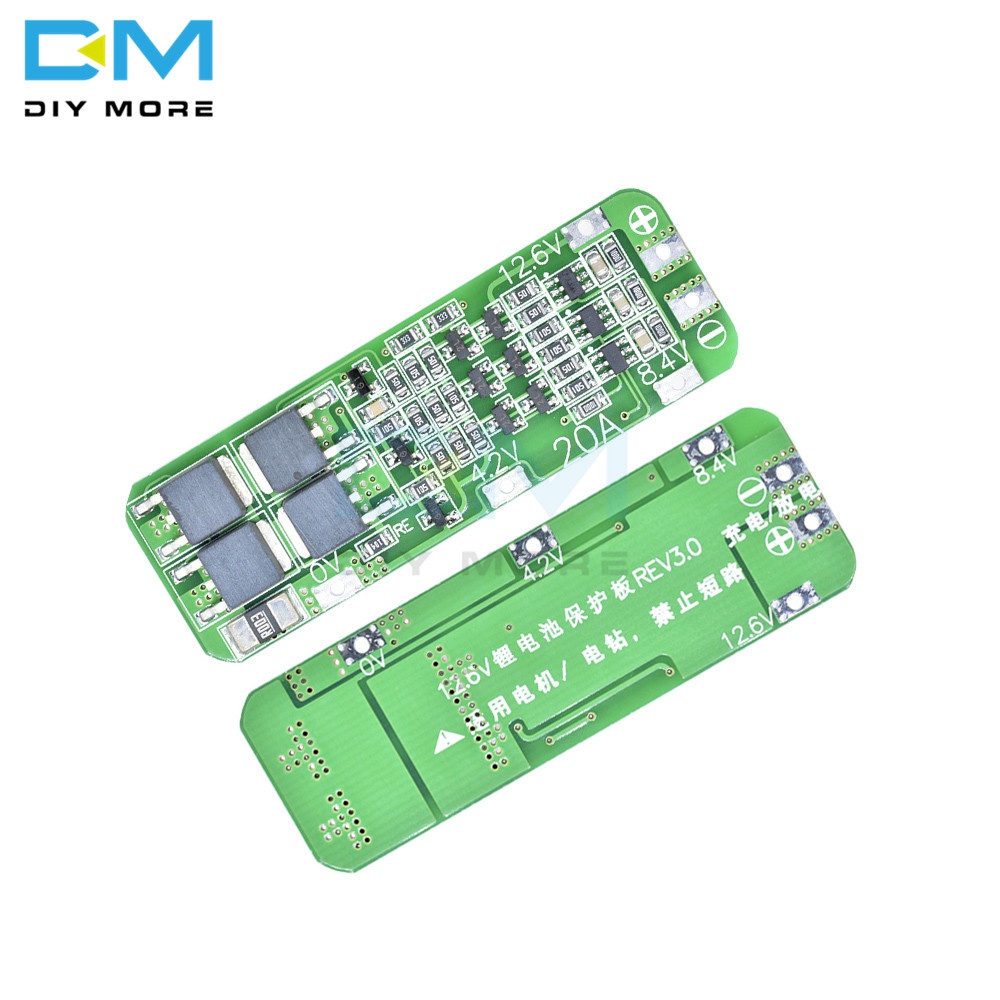 3S 20A Li-ion Lithium Battery 18650 Charger Board PCB BMS 12.6V Cell ...