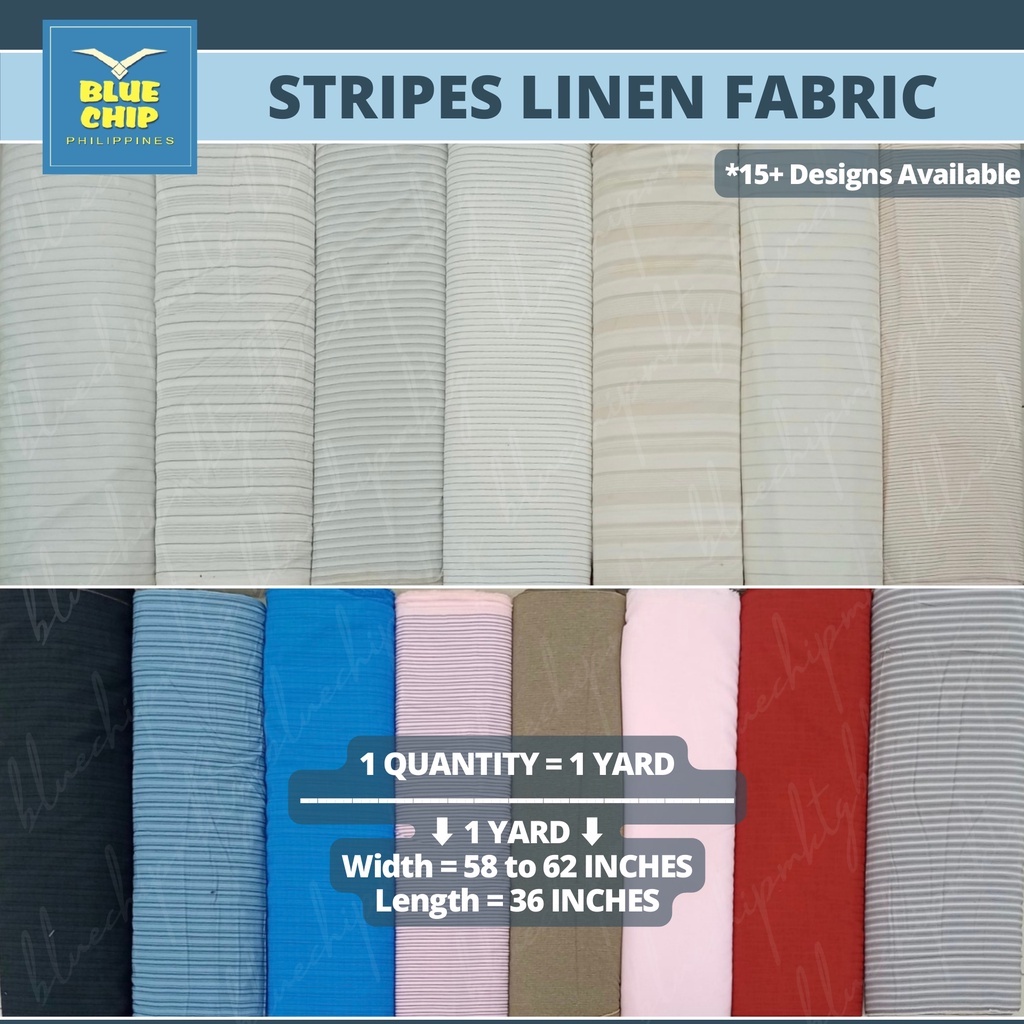 Stripes/Stripe Linen High Quality Fabric Cloth Tela Textile (1 Quantity ...