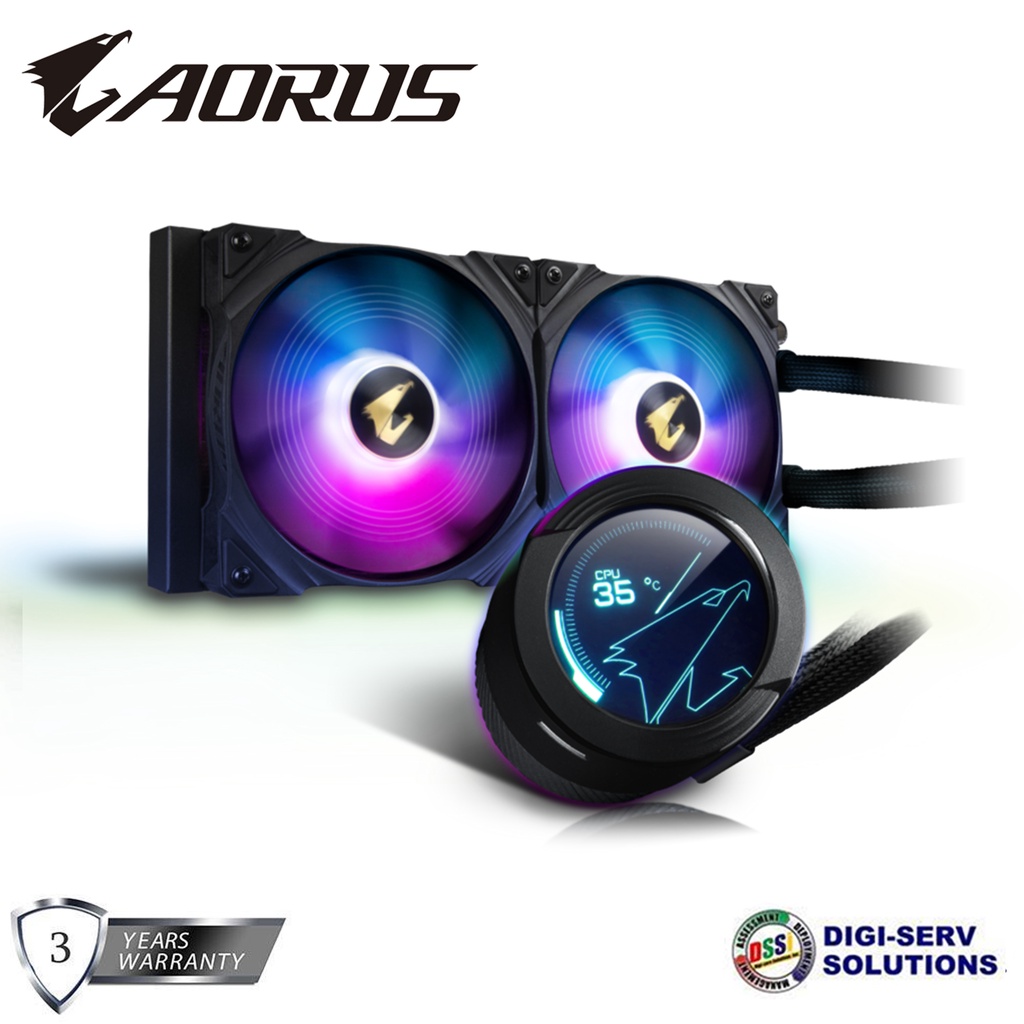 Gigabyte GP-AORUS-WATERFORCE-X-280 AORUS WATERFORCE AIO W/ Circular LCD ...