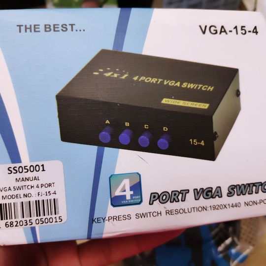 4 in 1 out Push Button Manual Sharing VGA Switch Selector Splitter ...