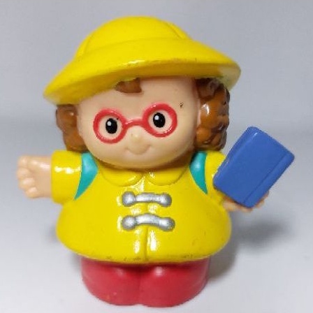 Little People Fisher Price Girl Maggie Yellow Raincoat Bag Book ...