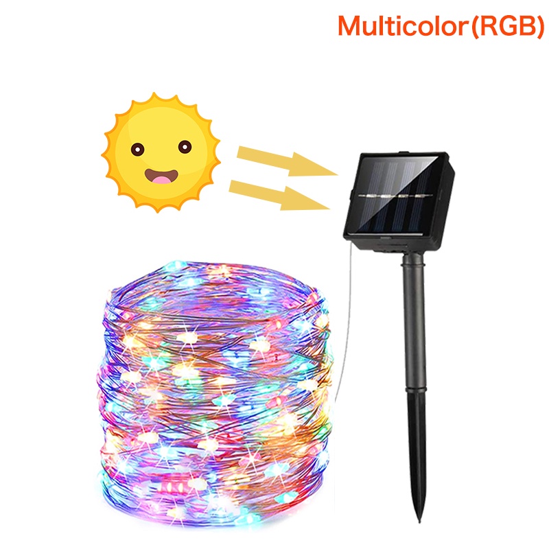 50/100/200leds Outdoor Solar Led String Light 7M 12M 22M Garland ...
