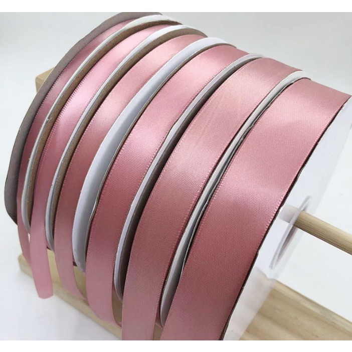 QJOQ.PH | Smokey Pink (0.6cm, 1cm, 2cm, 2.5cm, 4cm) 5 Yards High Quality Satin Ribbon High ...