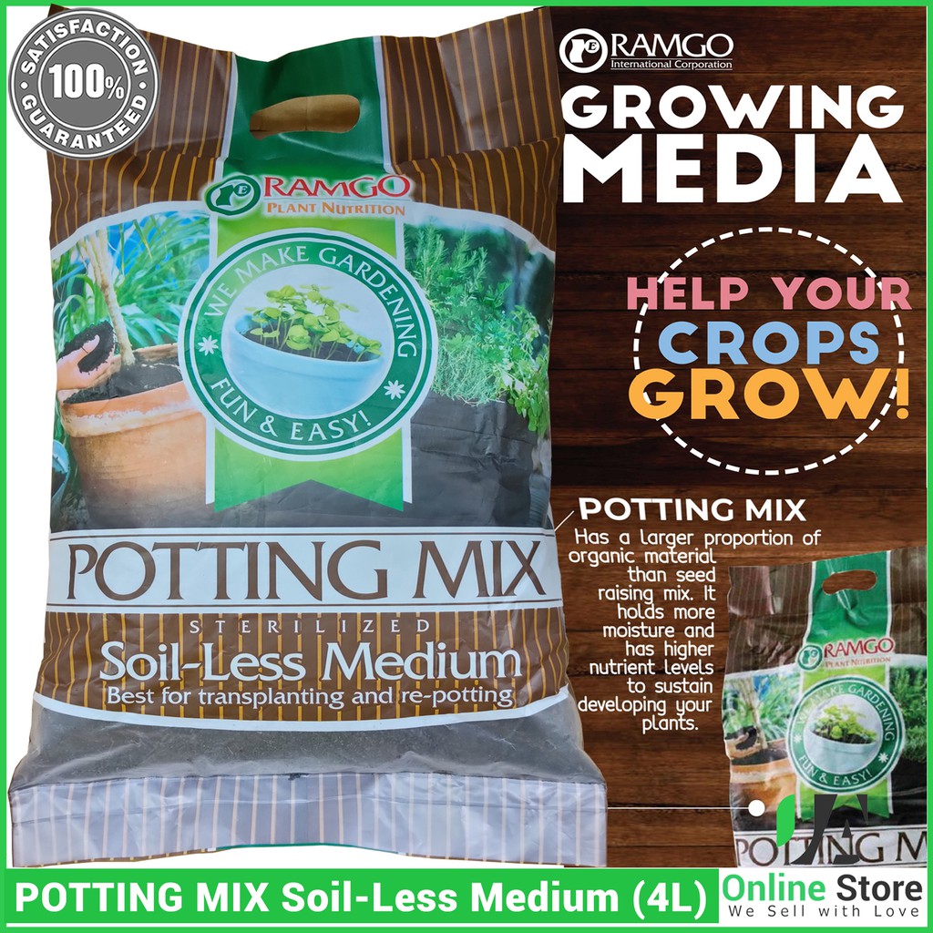 Soil-less Potting Mix Medium Sterilized 4L - Best for transplanting or ...