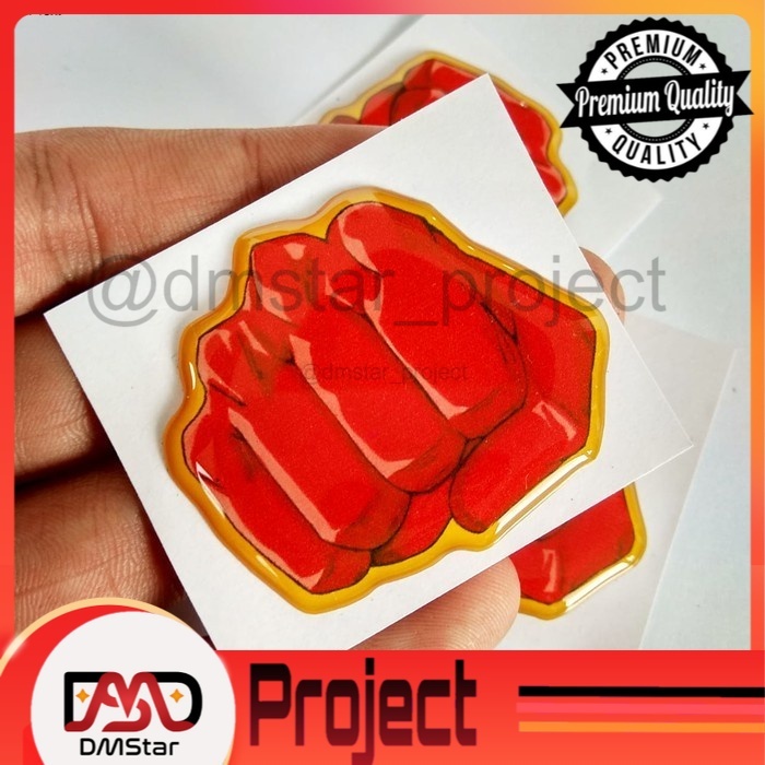 [DMSTAR] Emblem Sticker ONE PUNCH MAN HAND RESIN Embossed Flexible ...