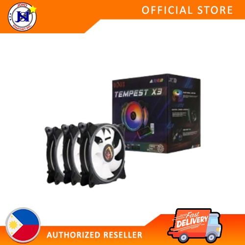 FAN/COOLERS DOSS TEMPEST X3 3-IN-1 RGB GAMING FAN W/ HUB + REMOTE (3 ...