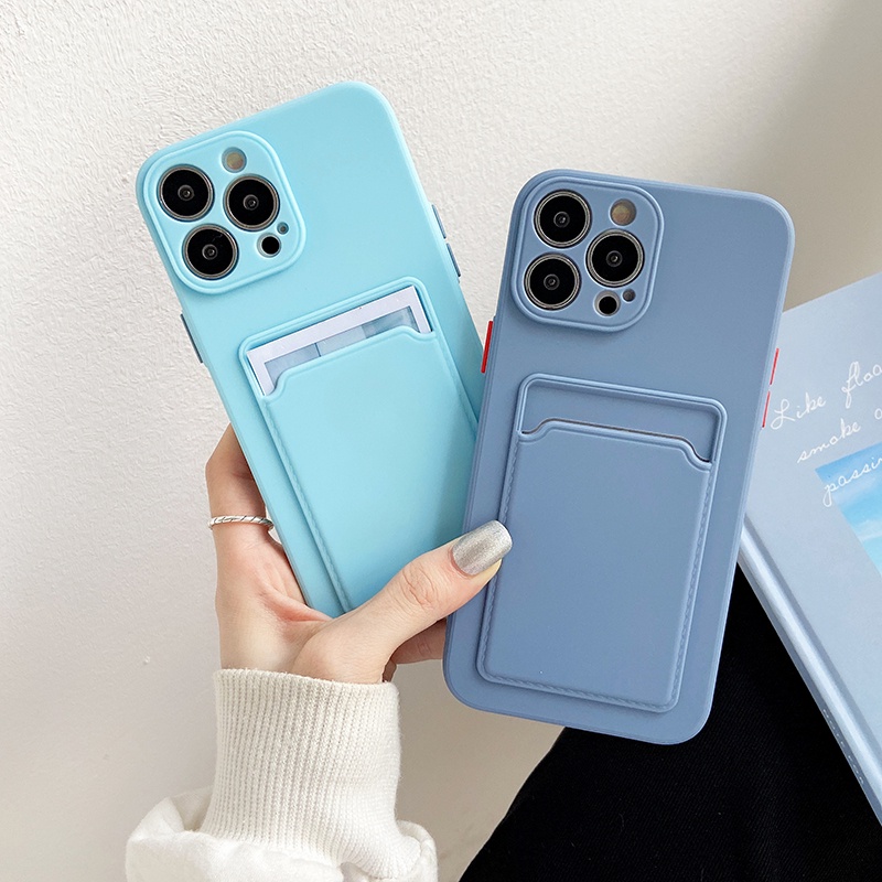 Pocket Case For iPhone 12 Pro Max 12 Mini X XS Max XR Soft Card Slot ...