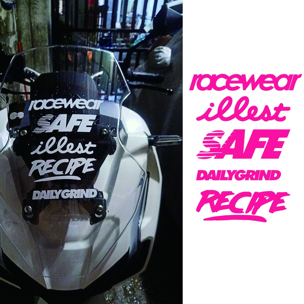Set 1 Motorcycle and Car Stickers (5 pcs) racewear/illest/recipe ...