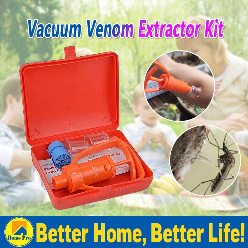 Vacuum Venom Extractor Pump Kit Poison Remover Set Survival Gear First ...