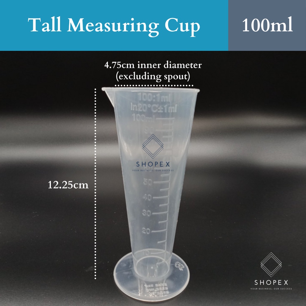 100 ML Measuring Cup (100 CC) Clear Scale/ Jigger/ Pour Spout Measuring ...