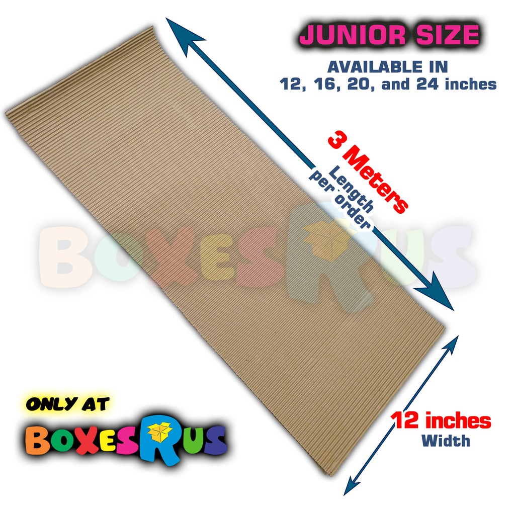 Kraft Paper Single Face 12 inches by 3 meters Corrugated DIY Gift Wrap by Boxes R Us | Shopee ...