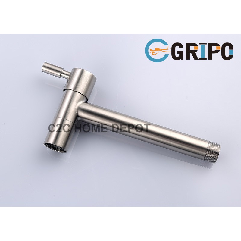 GRIPO SUS304 stainless faucet long w/ cover 16cm GP122TL | Shopee ...