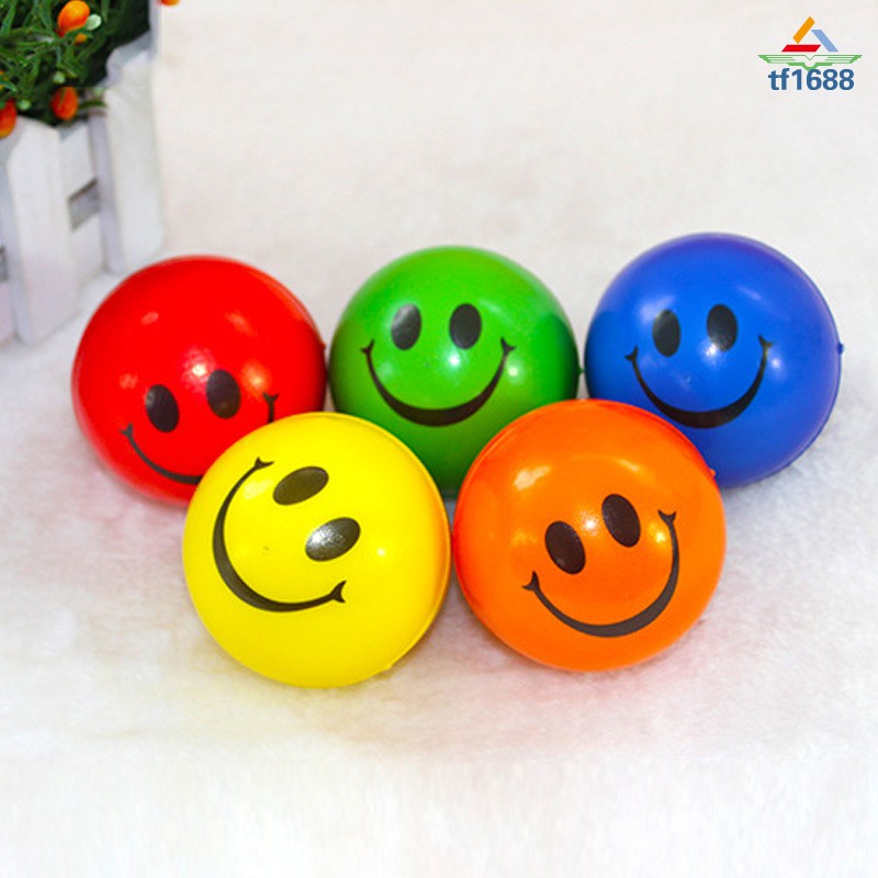 Smile Face Print Sponge Foam Squeeze Stress Ball Relief Yoga Gym ...