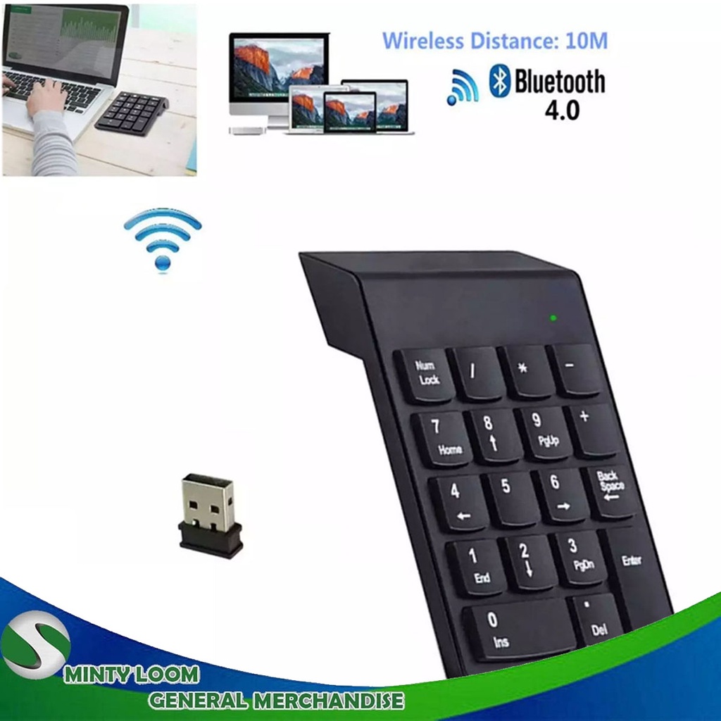 Mini Numeric Keypad Number Pad 18 Keys Digital Keyboard for PC Desktop ...