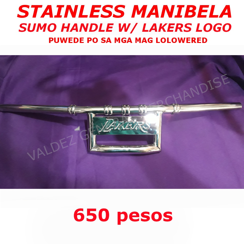 New Stainless Handle Bar, Stainless Manibela, "Sumo with LAKERS Logo ...